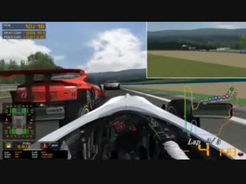 【GTR2】SUPER GT GT500 vs F3 inハンガロリンク【Mod交流戦】 - ニコニコ動画