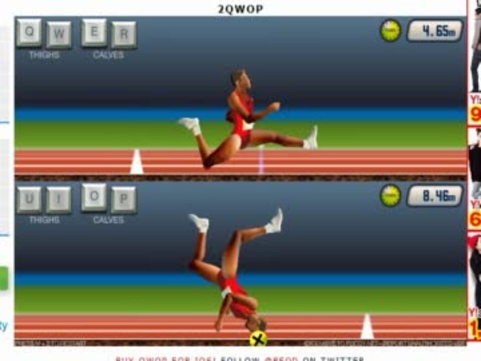 【神ゲー】ハイスピード爽快アクション2QWOPを兄弟でやってみた【実況】 - ニコニコ動画