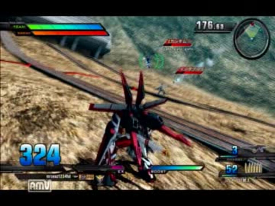 [PS3]EXVS 赤枠でランクマ 第1戦 - ニコニコ動画