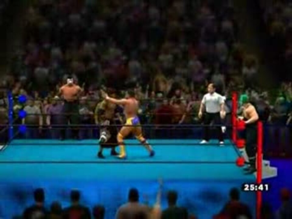 WWE'13 マイバッハ谷口＆"brother"YASSHI vs 馳浩＆ストロング・マシーン - ニコニコ動画