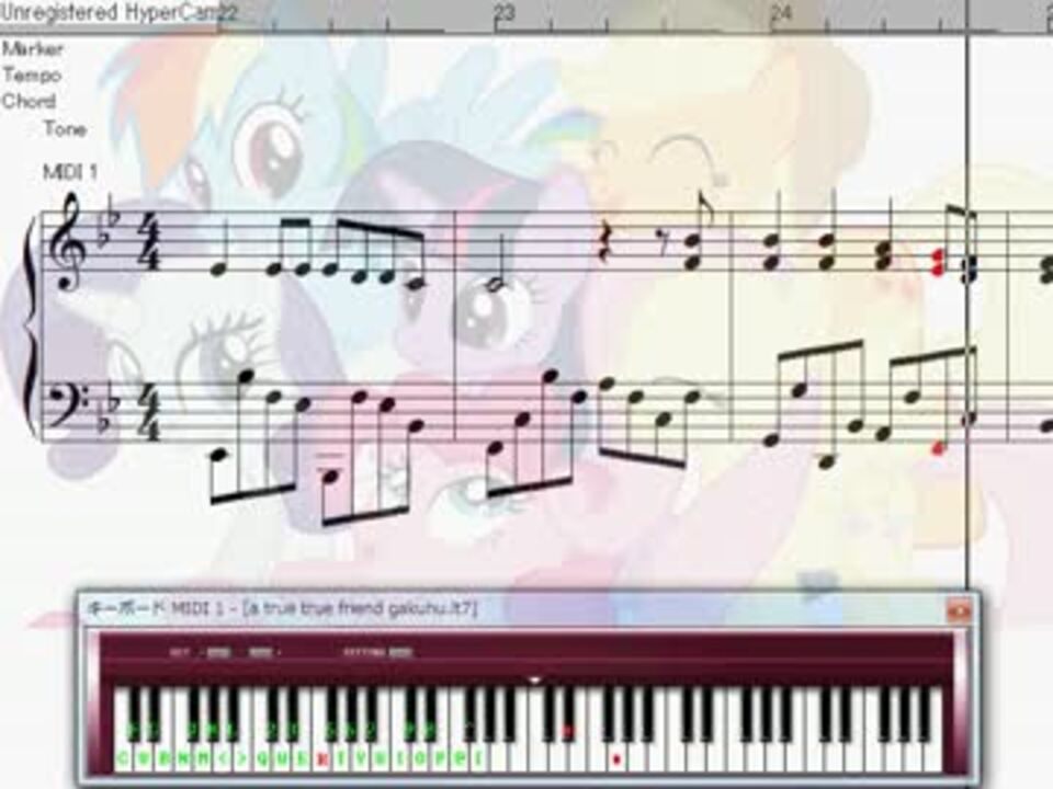 My Little Pony - A True, True Friend ピアノ楽譜 - ニコニコ動画