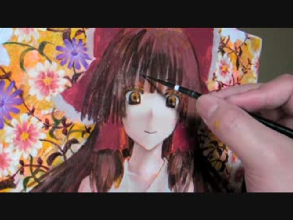 博麗霊夢を油絵で描くお絵描き合宿 14【3日目・顔の描き込み】 ニコニコ動画