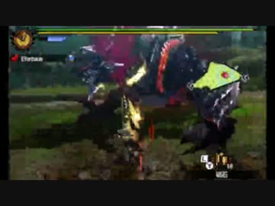 【MH4】Lv100 ジンオウガ亜種 vs なしなし 大剣 9'41''86 - ニコニコ動画