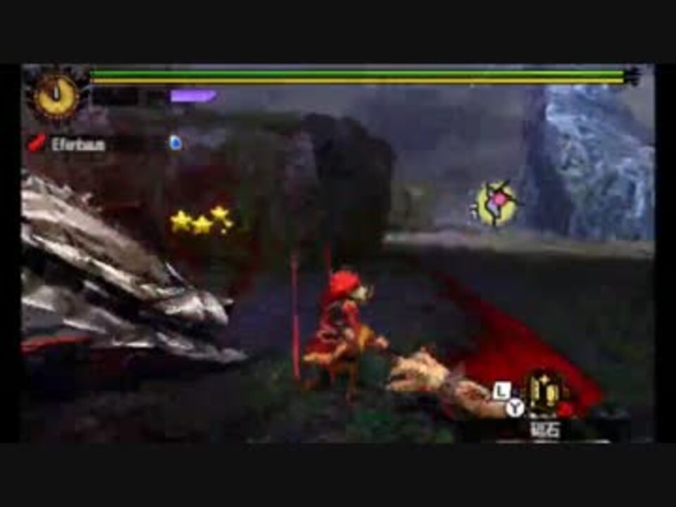 【MH4G】G★2 ジンオウガ亜種 vs なしなし 極角王剣 3分54秒 - ニコニコ動画