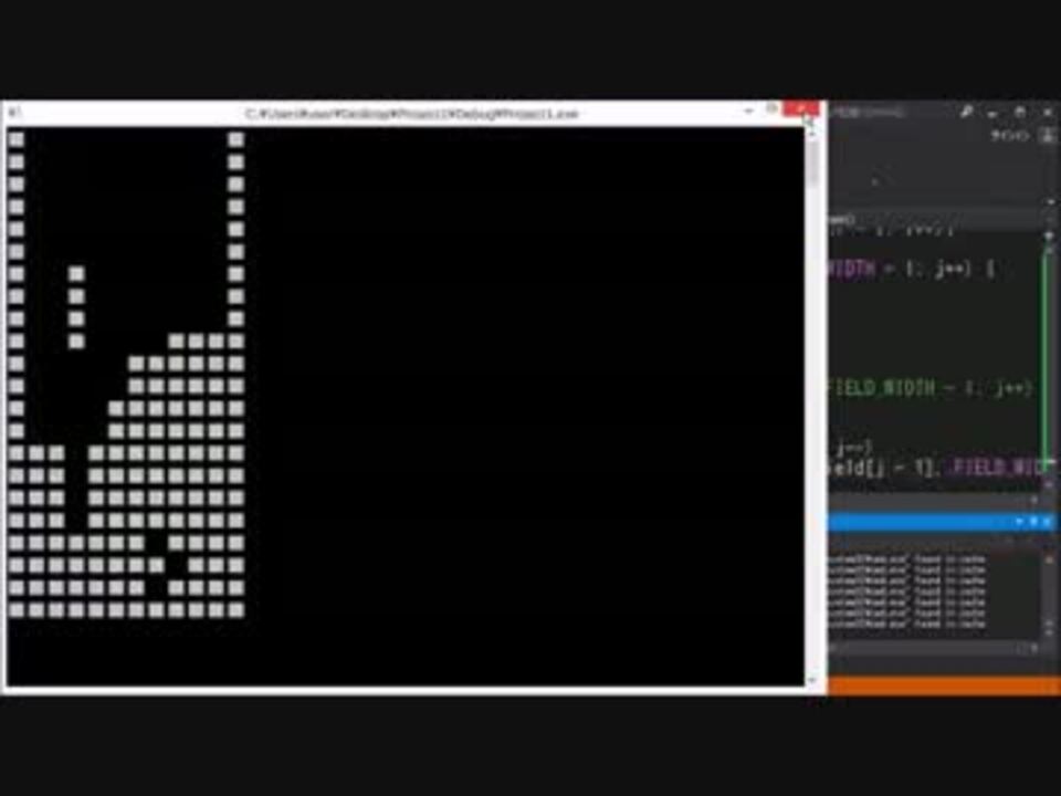 テトリスを小一時間で作ってみた【プログラミング実況】 - ニコニコ動画