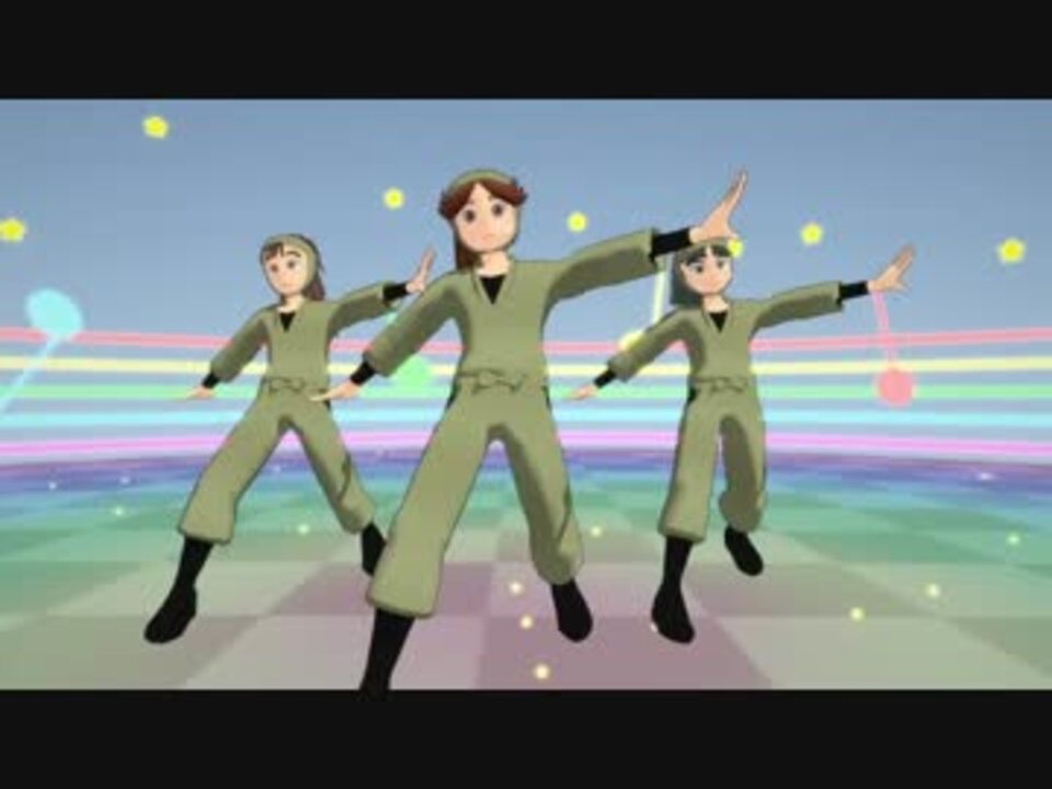 【rkrnmmd】三年ろ組にハッピーシンセサイザ踊ってもらいました ニコニコ動画