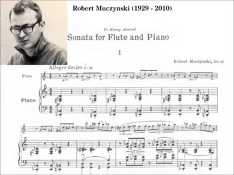 R.Muczynski - Sonata for flute and piano, Op. 14: 1st mvt. Allegro ...