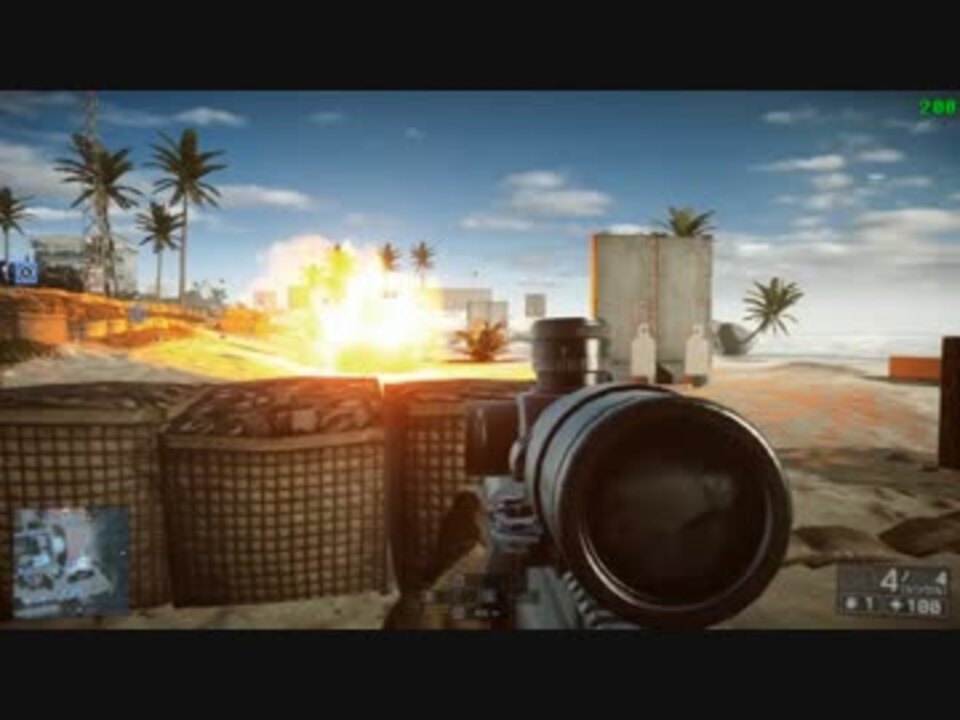 「BF4」射撃演習場CS5「画質テスト」-音ズレ編集- - ニコニコ動画