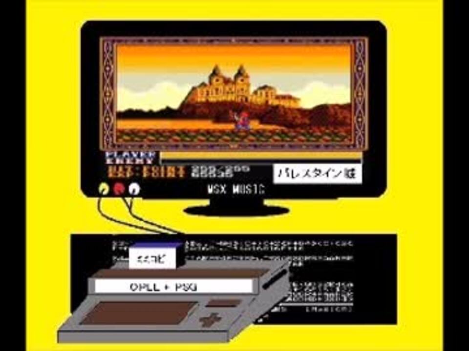MSX Musica(OPLL+PSG)で、イース3(バレスタイン城)の曲を耳コピしてみた - ニコニコ動画