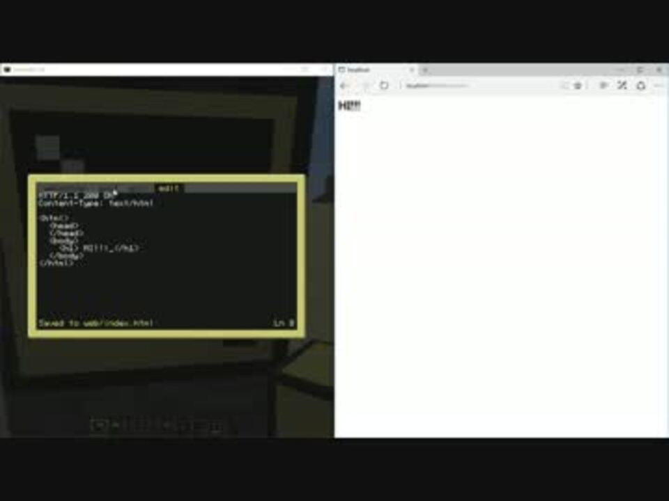 【Minecraft】 ComputerCraftでWebサーバーを作ってみた - ニコニコ動画