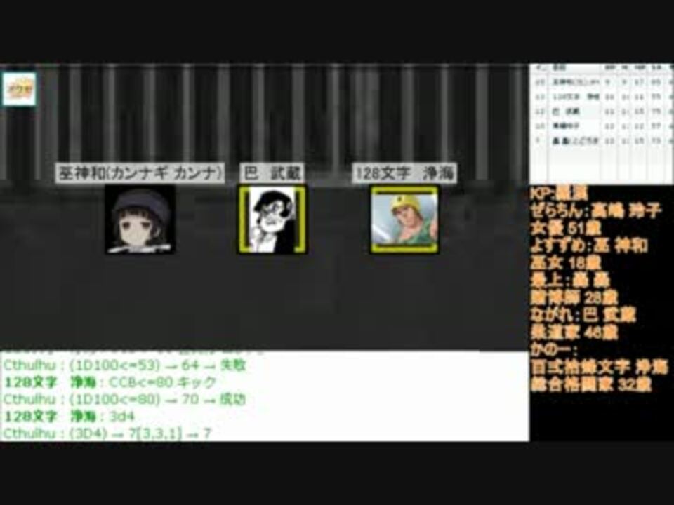 【CoC】 なかよしクトゥルフTRPG 【Part3】 - ニコニコ動画