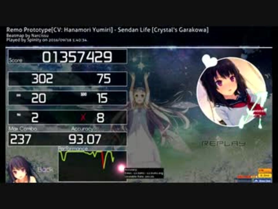 Osu! | Remo Prototype - Sendan Life [Crystal's Garakowa] +HD - ニコニコ動画