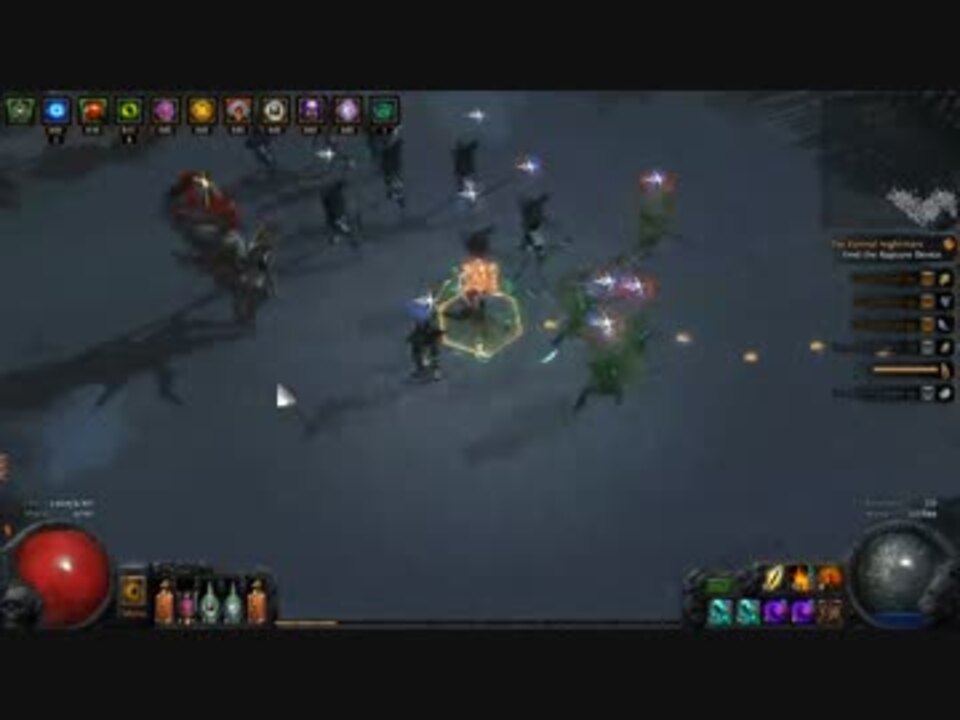 【Path of Exile】Chaos Molten Strike(voll's benchmark) - ニコニコ動画