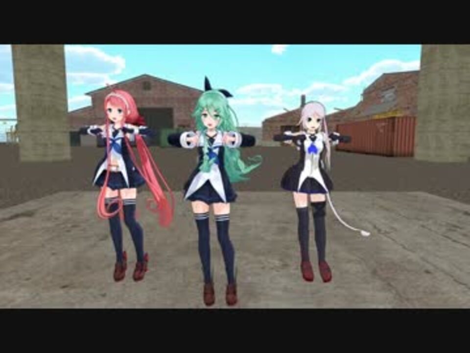 【mmd／艦これ】 江風、海風、山風でtoo Cute ニコニコ動画