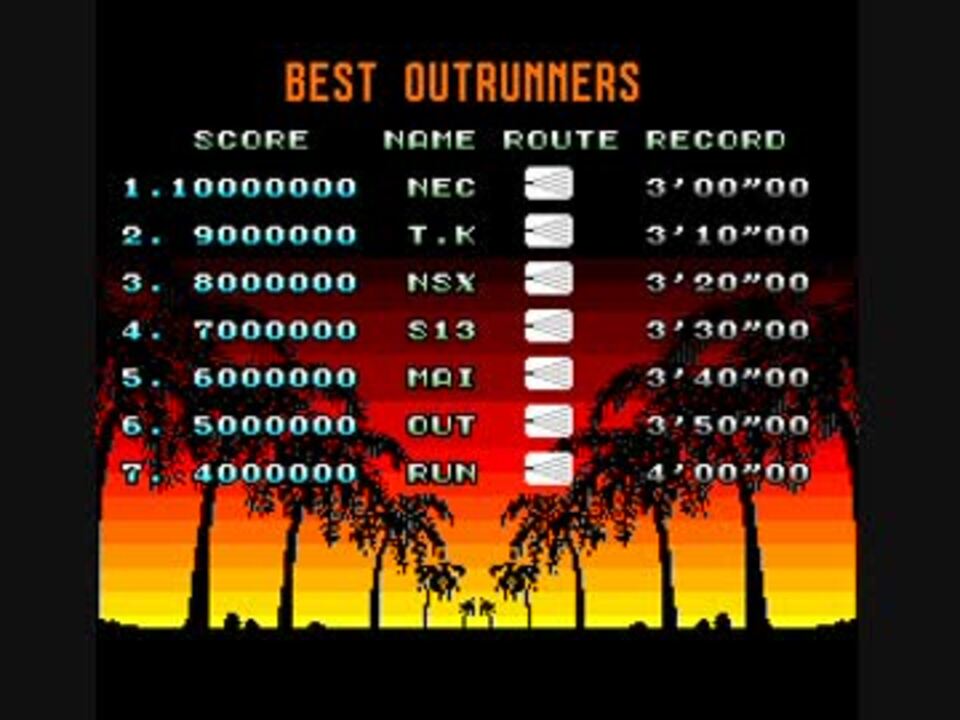 OUTRUN LASTWAVE【NEC PC Engine】 - ニコニコ動画