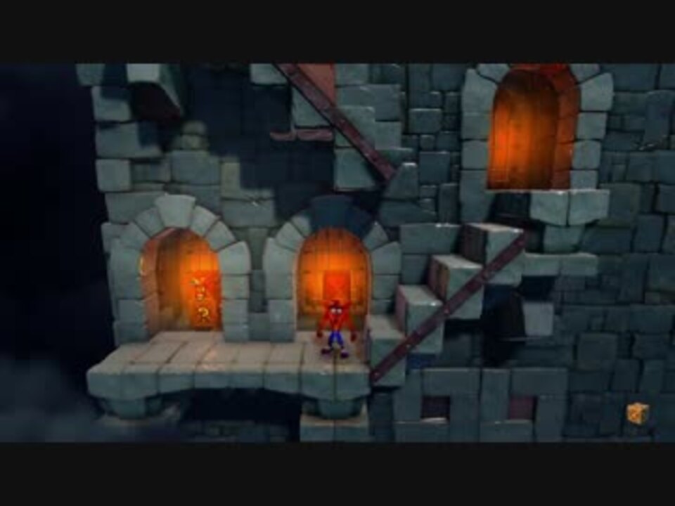 「あらしのしろ」クラッシュ・バンディクーブッとび3段もり！DLCステージ - ニコニコ動画