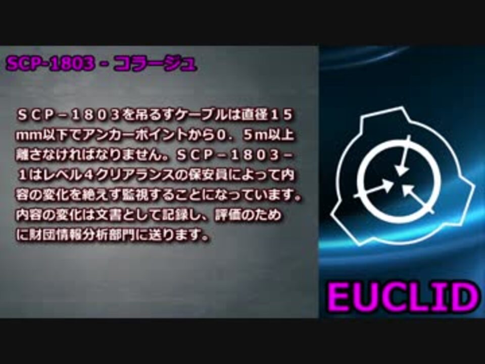 【怪異335】SCP-1803 - コラージュ - ニコニコ動画