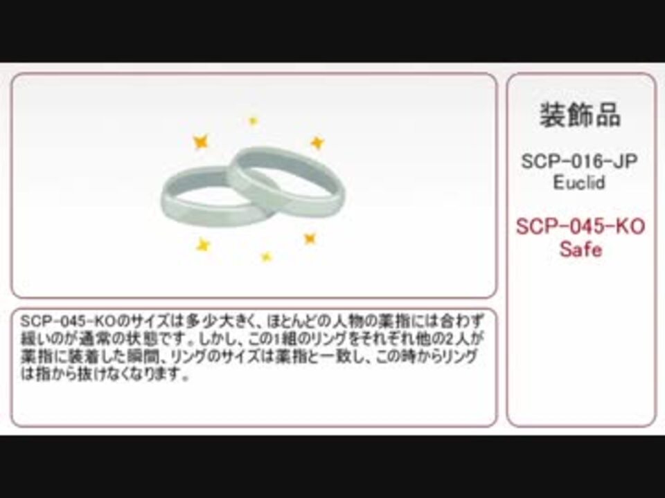 【ゆっくり】装飾品【タグでSCP紹介】 - ニコニコ動画
