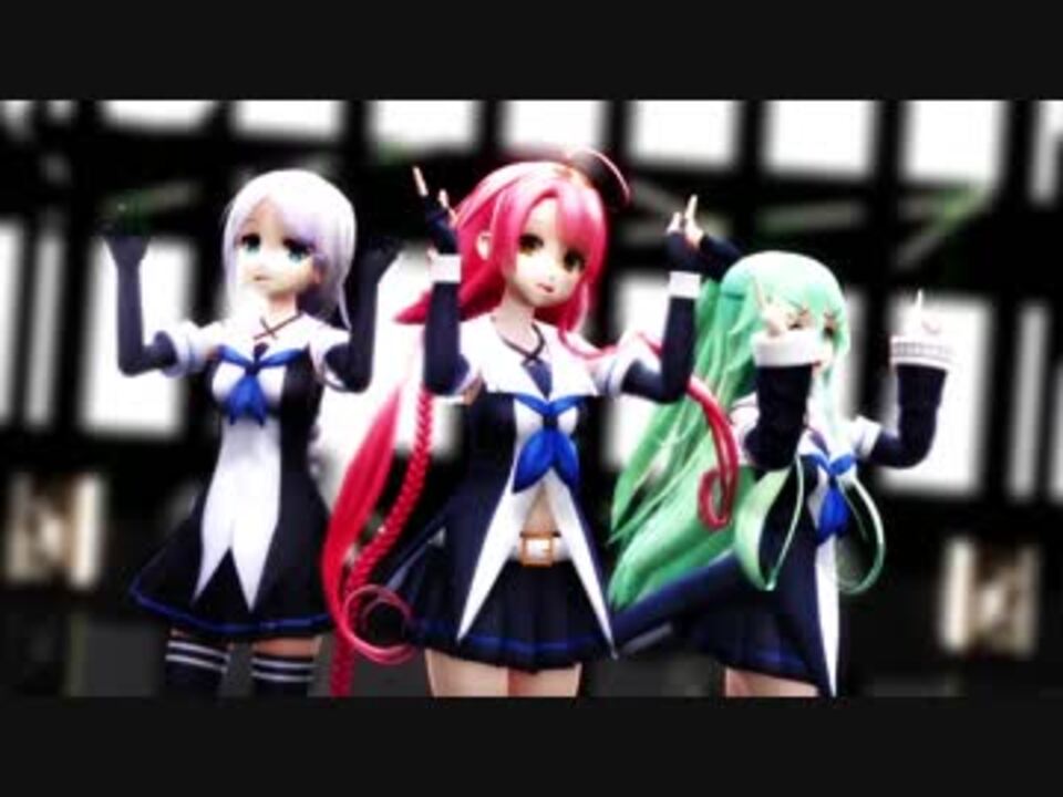 【mmd艦これ】山風 海風 江風改二？3人で桃源恋歌を踊ってもらった ニコニコ動画