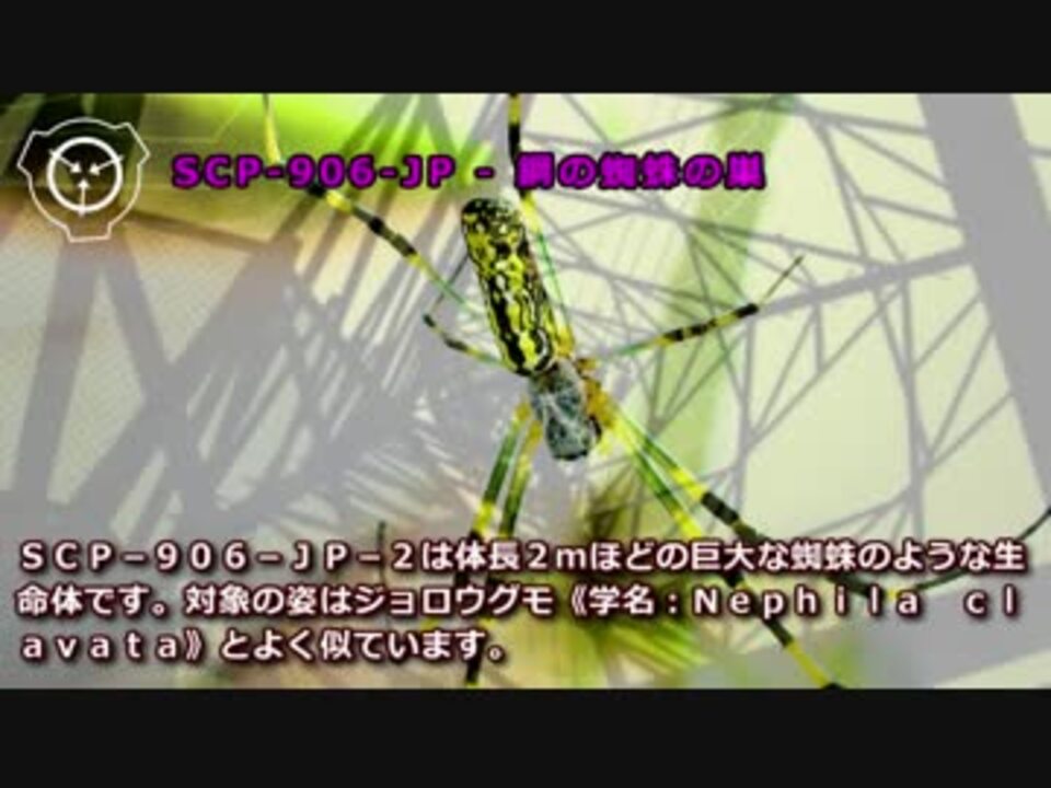 SCP-906-JP - 鋼の蜘蛛の巣 - ニコニコ動画