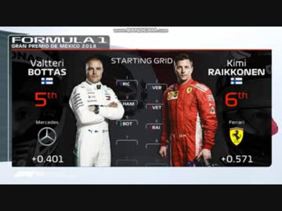 F1 Intro & Starting Grid 2018 Mexican Grand Prix - ニコニコ動画