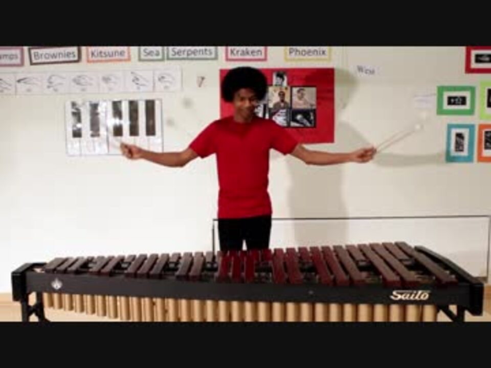 Super Mario Bros. on Marimba (with 4 Mallets) - ニコニコ動画
