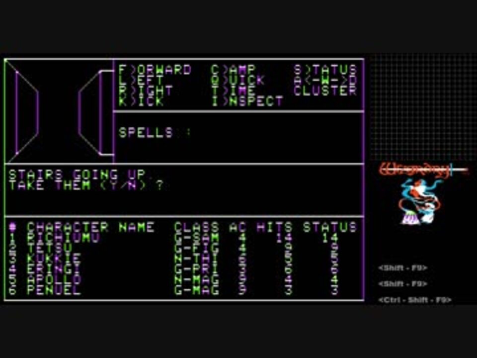 Wizardry #1 (Apple II) 002: パーティーを編成して迷宮へ - ニコニコ動画