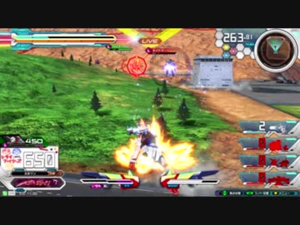 【EXVS2】クソ雑魚身内戦21【トライバーニングガンダム視点】 - ニコニコ動画