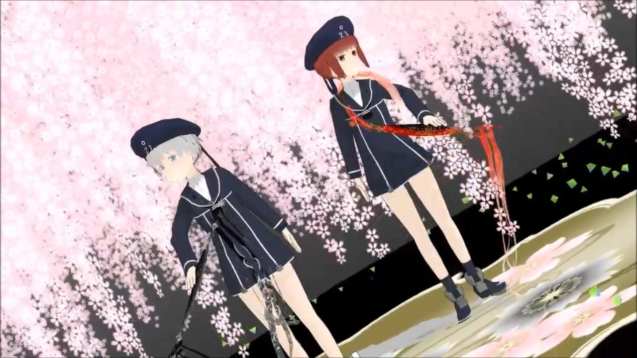 【mmd艦これ】z1とz3で夢と葉桜 ニコニコ動画