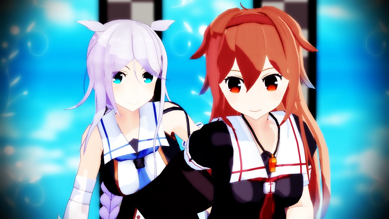 【mmd艦これ】三柱式白露改二・海風改二にロキを踊ってもらった。 ニコニコ動画