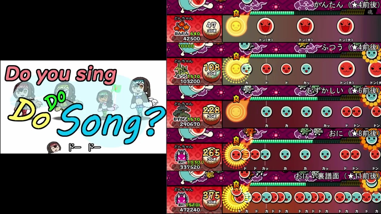 【太鼓さん次郎】Do you sing DoDo Song? ～short dream version～【裏おに有り・創作譜面・全難易度オート ...