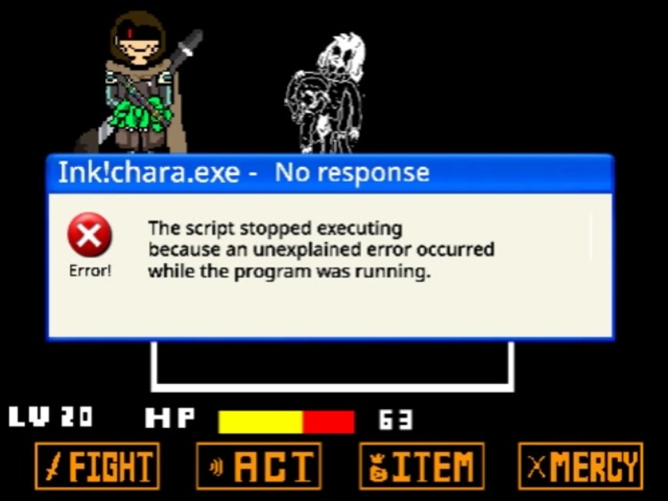 [Undertale(ink)]ink!chara fight Version2 - ニコニコ動画