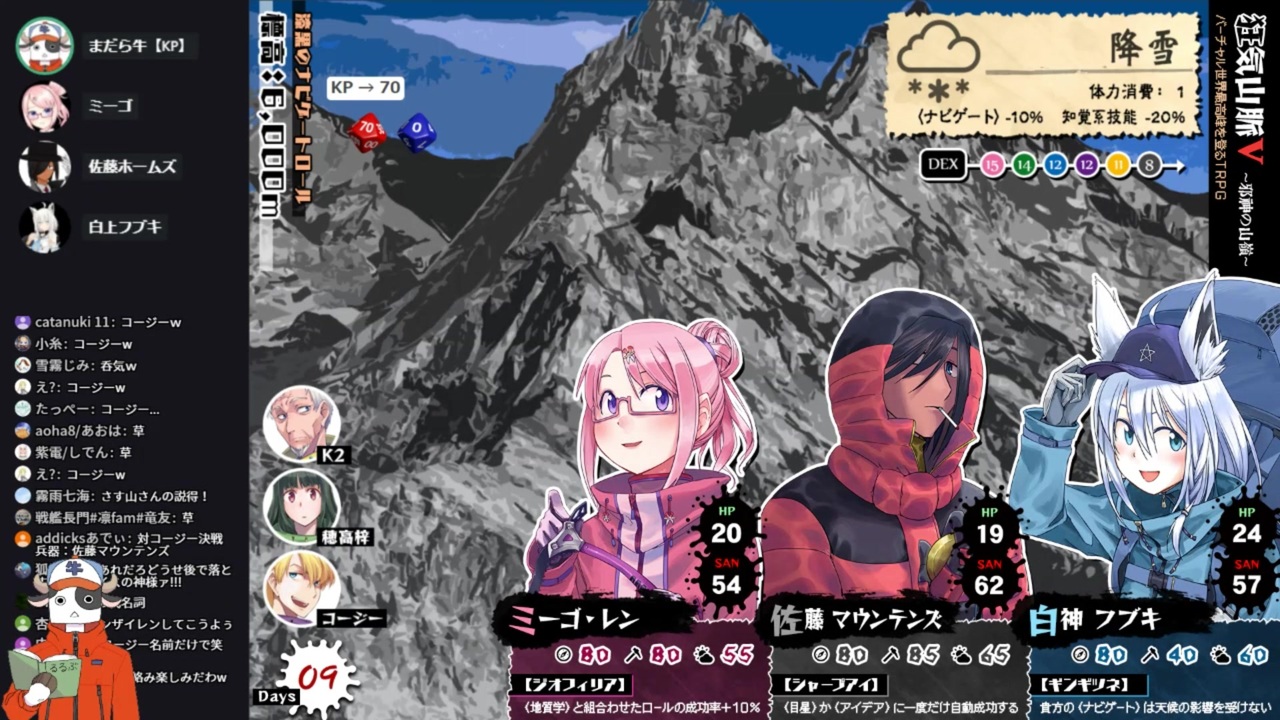Vtuberがバーチャル世界最高峰を登るTRPG 5合目 - ニコニコ動画