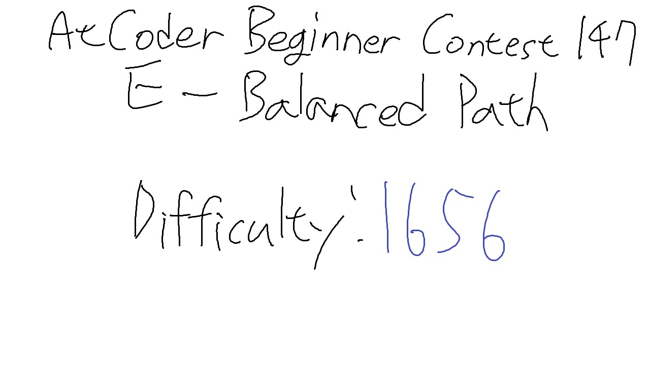 東北きりたんと競技プログラミングatcoder Beginner Contest 147 E ニコニコ動画 