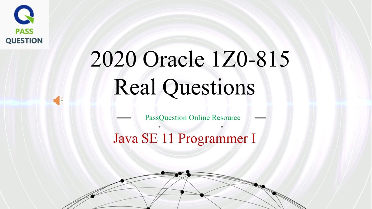 Java SE 11 Programmer I 1Z0-815 Exam Questions - ニコニコ動画