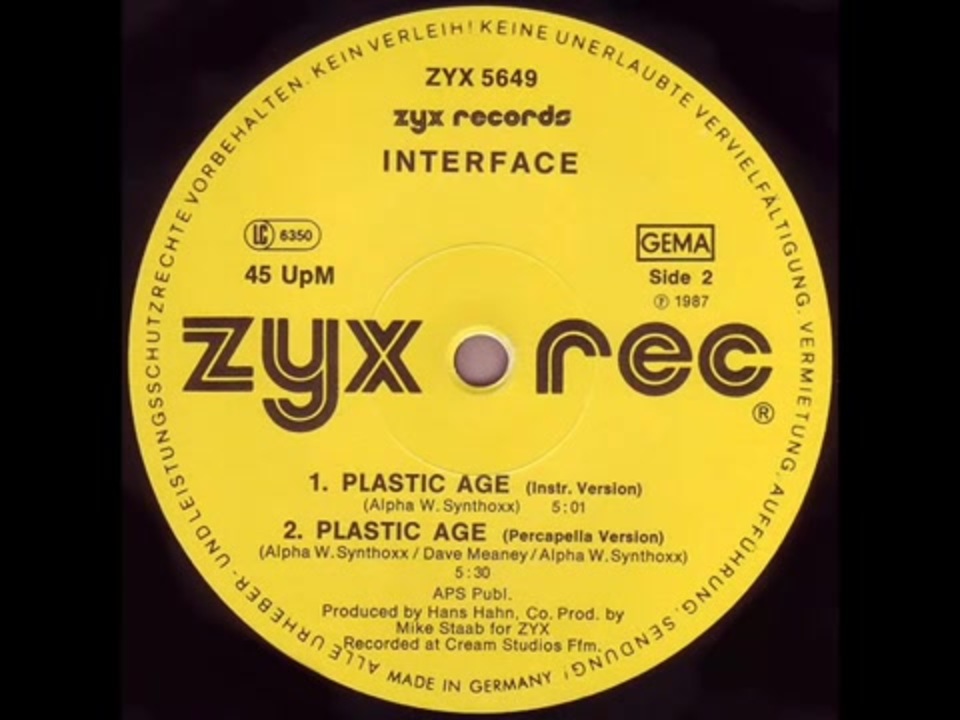 INTERFACE - PLASTIC AGE (EXTENDED VERSION) 1987 ITALO-DISCO - ニコニコ動画