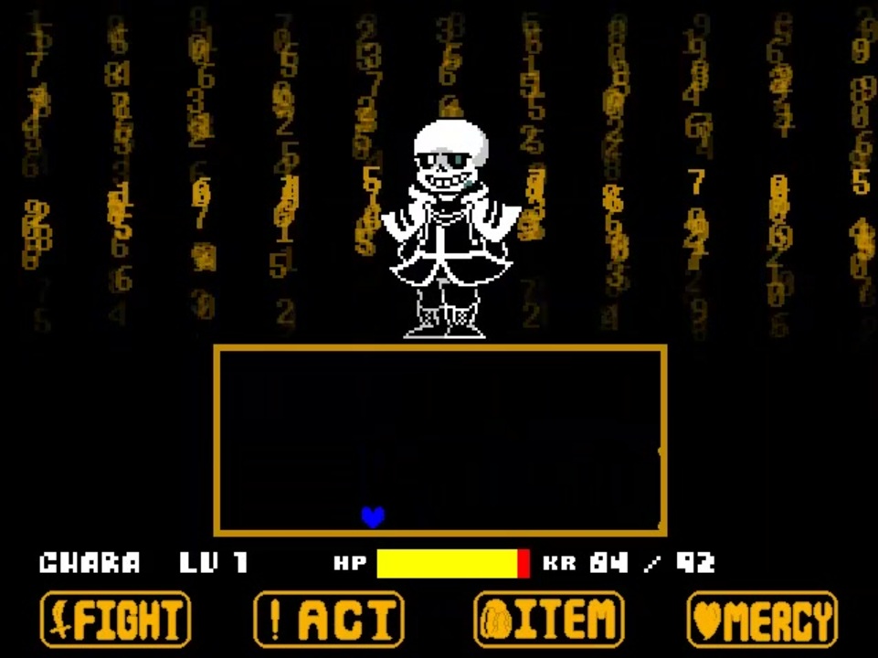 [Undertale(Sans)]Numbertale Sans FIGHT Phase1 NO ITEM - ニコニコ動画