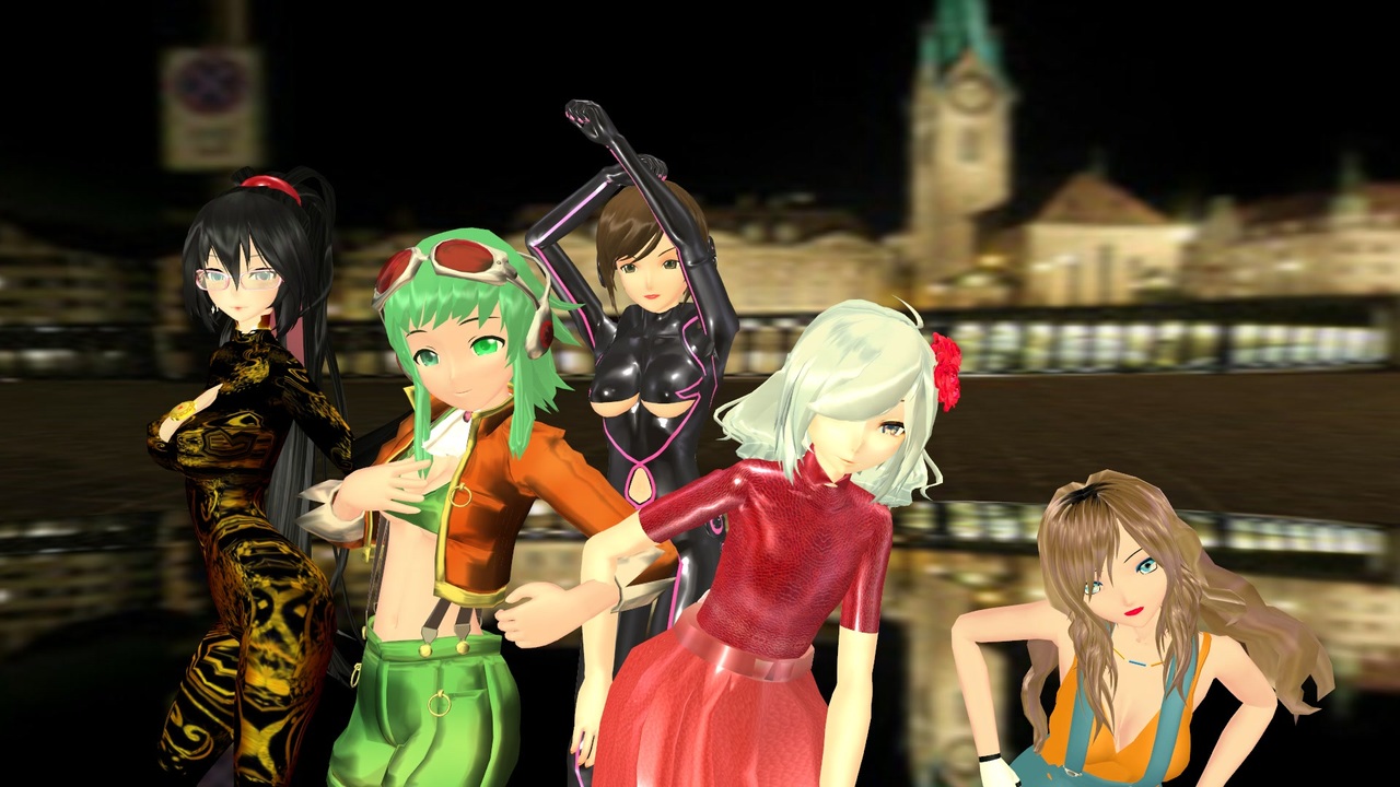 【MMD】メグメグ☆ファイアーエンドレスナイト (MEIKO、GUMI、Selfy、Bayonetta、Aiko) - ニコニコ動画