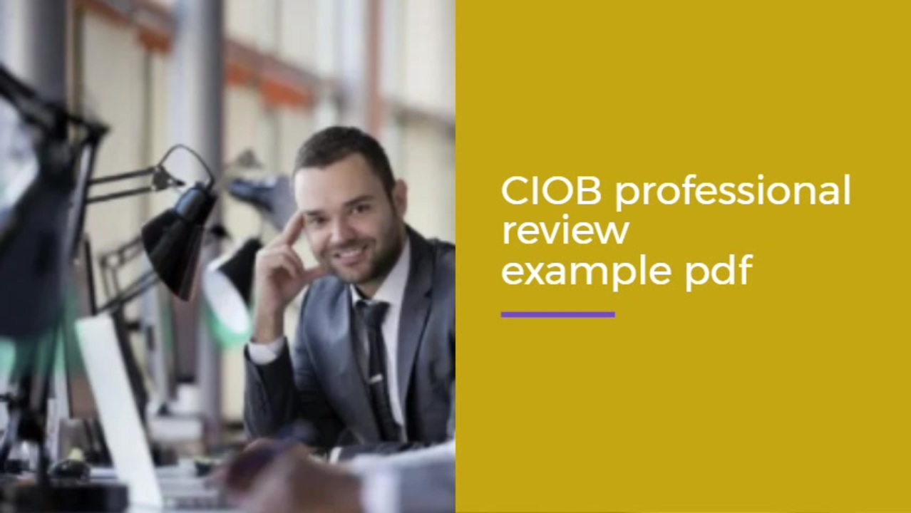 CIOB professional review example pdf - ニコニコ動画