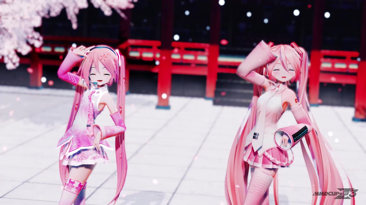【MMD杯ZERO3参加動画】初音ミクと桜ミクで「愛言葉Ⅲ」【MMD-PVF7】【カメラ配布】 - ニコニコ動画