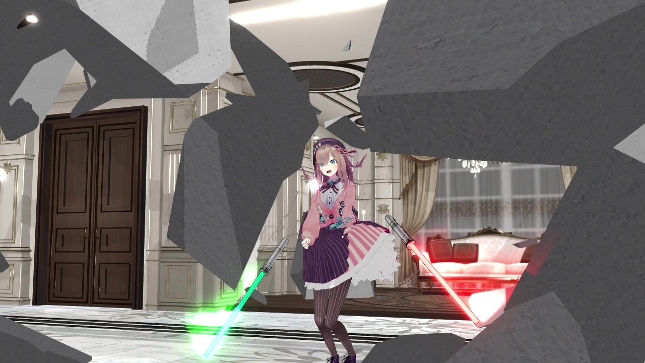 【MMD杯ZERO3】ライトセイバーで力いっぱい暴れる鈴原るる - ニコニコ動画