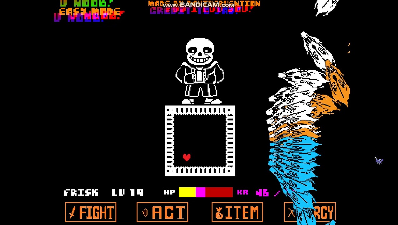 UnderTale fdy sans easy mode phase2 - ニコニコ動画