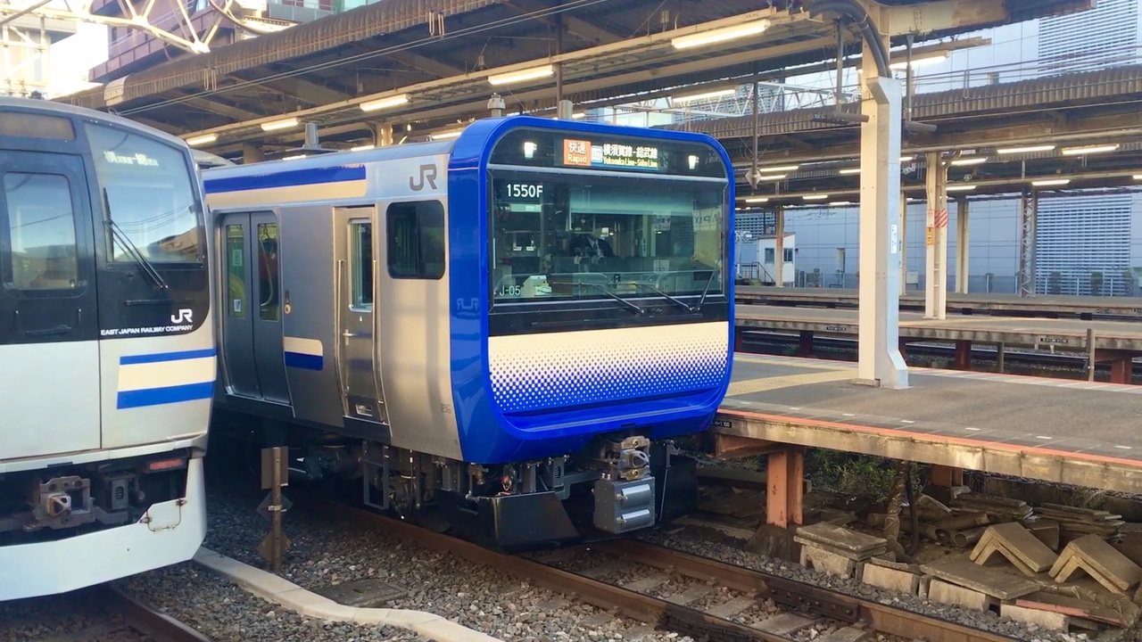 E235系1000番台F-05編成+J-05編成 千葉駅8番線発車 - ニコニコ動画