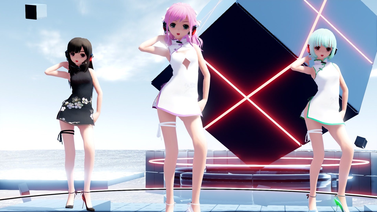 【MMD】らぶ式Coco・Chocolat・Mintで『神谕法则』1080p - ニコニコ動画