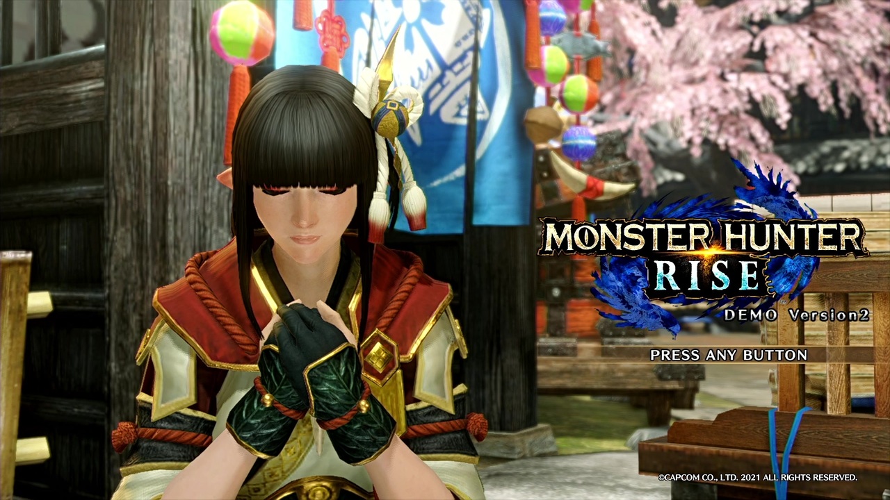 【MHRise DEMO】タイトル画面 1080p疑似60fps - ニコニコ