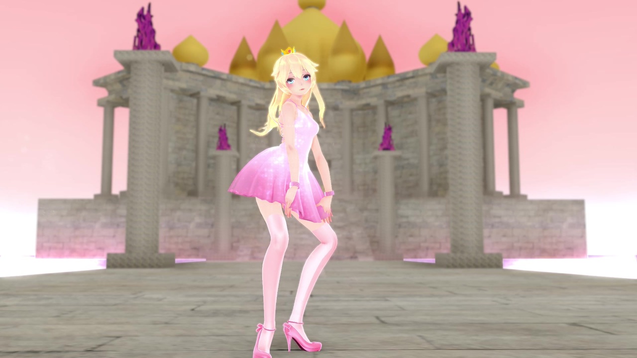 【MMD】Princess Peach [DL Model in Description] - ニコニコ動画