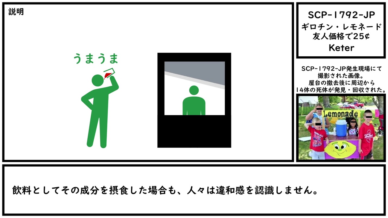 【ゆっくり紹介】SCP-1792-JP【ギロチン・レモネード、友人価格で25¢】 - ニコニコ動画