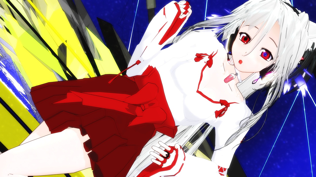 【MMD】巫女さん銀次郎で「Yellow」 [MMDモデル配布] - ニコニコ動画