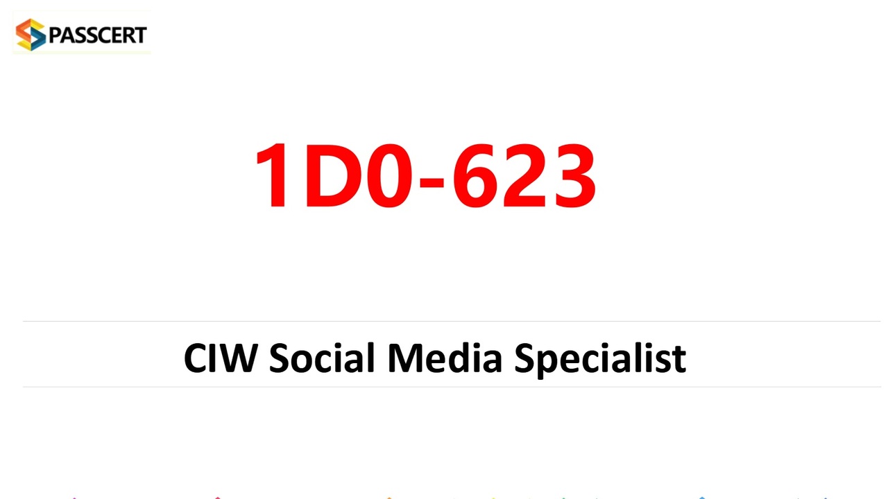 CIW Social Media Strategist 1D0-623 Training Material - ニコニコ