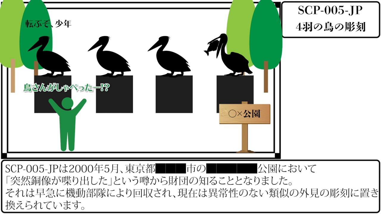 【SCP-005-JP 】4羽の鳥の彫刻【VOICEROID解説】 - ニコニコ動画